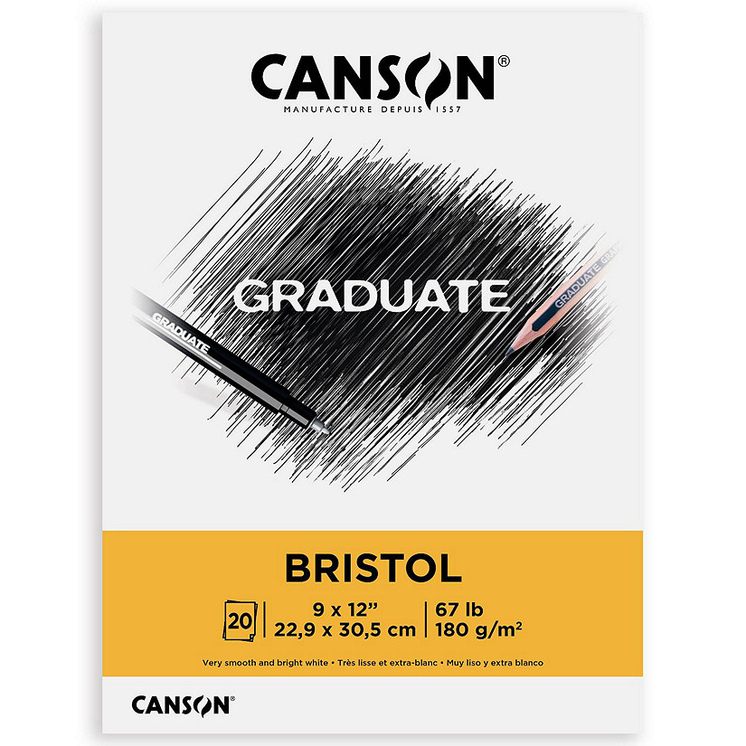 Canson Graduate Series Bristol Pad 9"X12"-20 Sheets
