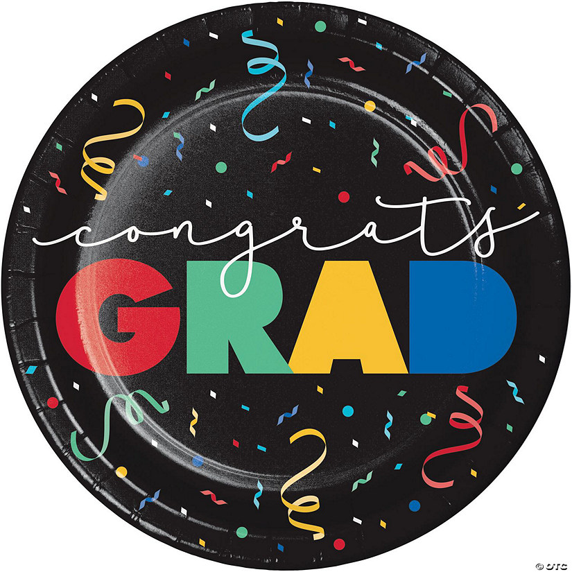 Cap Toss Graduation Paper Plates, 24 ct | Oriental Trading