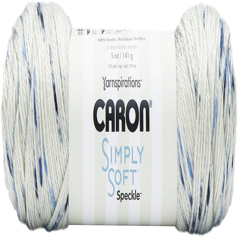 Caron Simply Soft Speckle Yarn-Blue Gingham | Oriental Trading