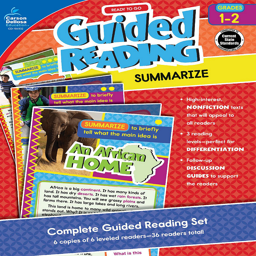 Carson Dellosa Ready to Go Guided Reading: Summarize, Grades 1 - 2 ...