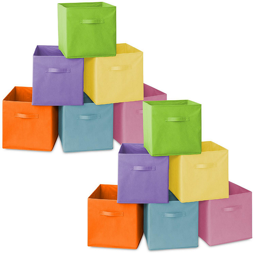 Casafield 12 Collapsible 13" Fabric Cubby Cube Storage Bin Baskets for ...