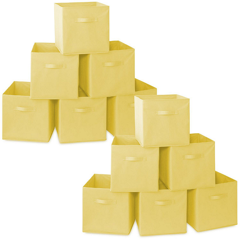Casafield 12 Collapsible 13" Fabric Cubby Cube Storage Bin Baskets for ...