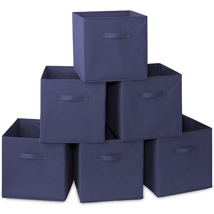 Casafield 6 Collapsible 13" Fabric Cubby Cube Storage Bin Baskets for ...