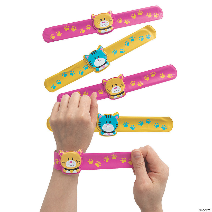 Cat Slap Bracelets with Charm - 12 Pc. | Oriental Trading