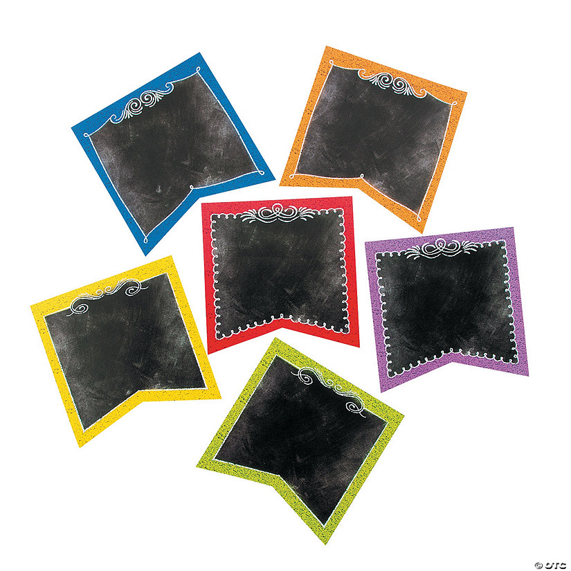 Chalkboard Pennant Bulletin Board Cutouts | Oriental Trading