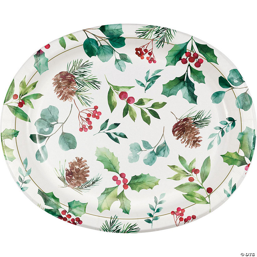 Chic Holiday Oval Plates