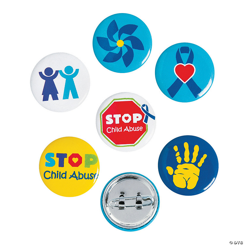 Child Abuse Awareness Mini Buttons | Oriental Trading