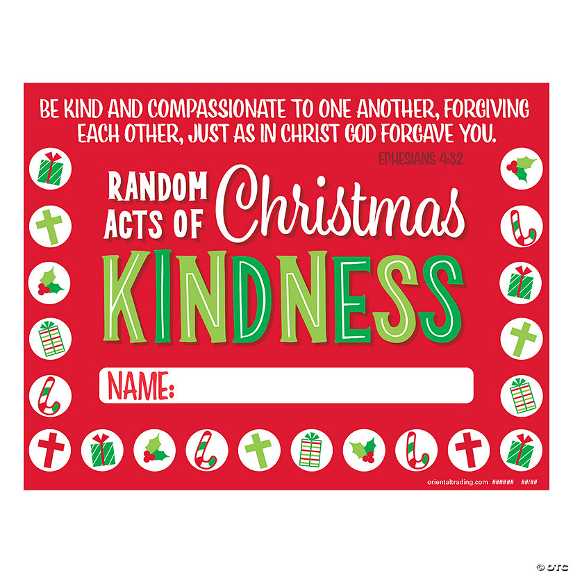 Christmas Kindness Punch Cards - 30 Pc. - Discontinued