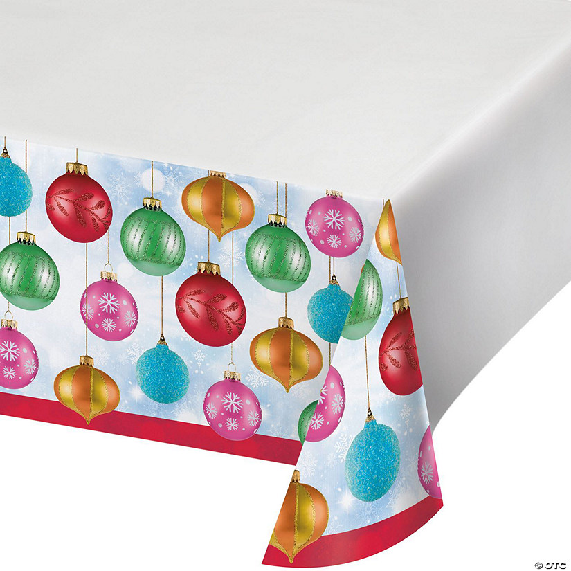 Christmas Ornaments Paper Tablecloth
