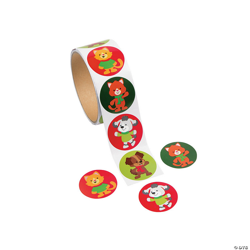 Christmas Tails Sticker Rolls - Discontinued