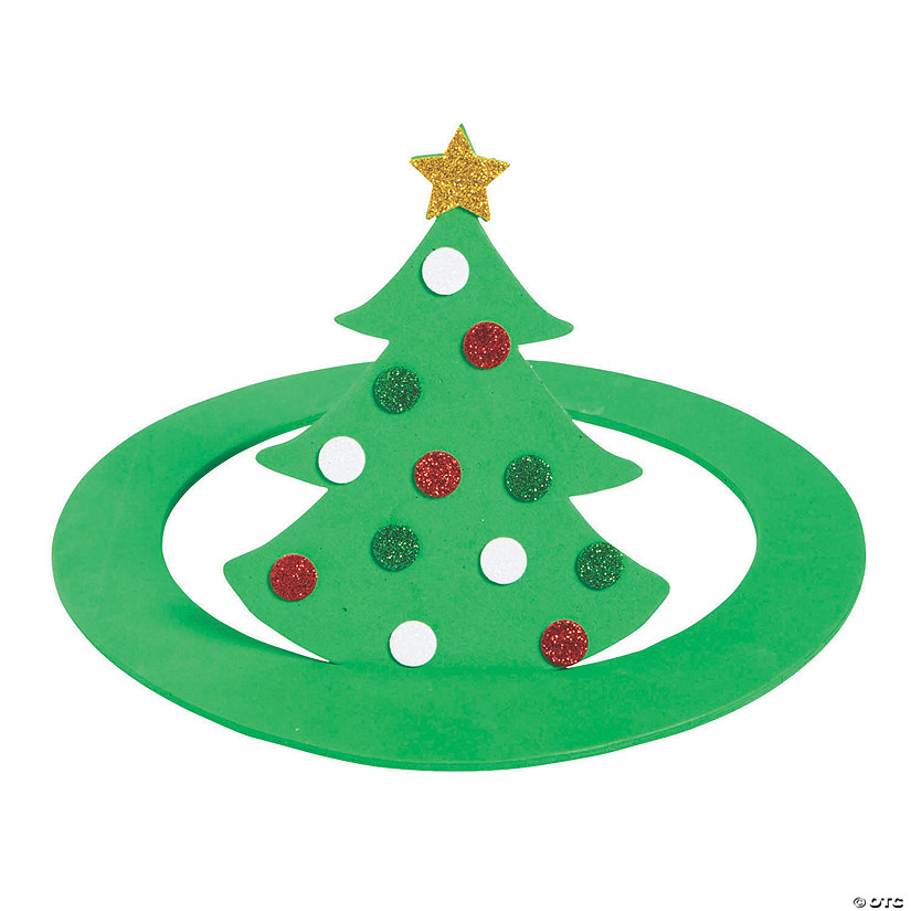 Christmas Tree Hat Craft Kit - Makes 12 - Discontinued