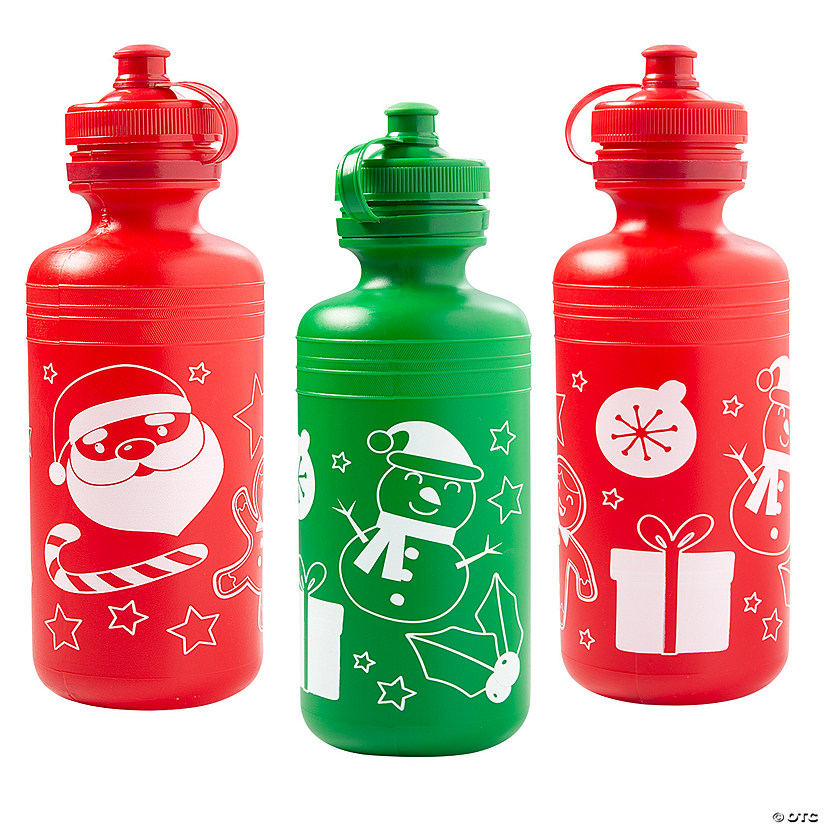 Christmas Water Bottles - 12 Pc.