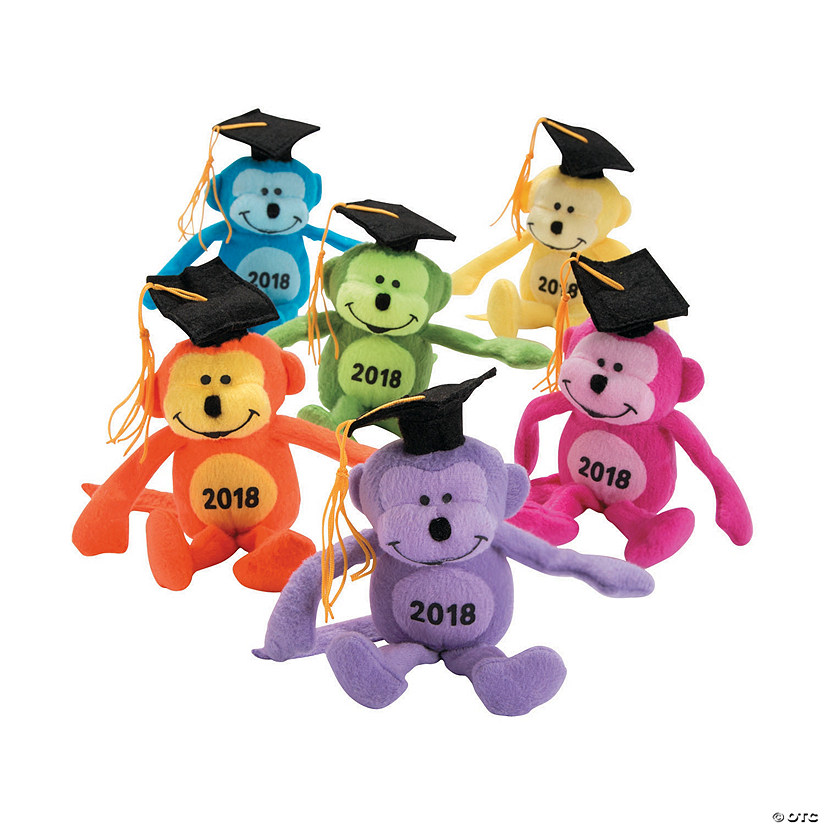 Class of 2018 Neon Stuffed Monkeys - Discontinued