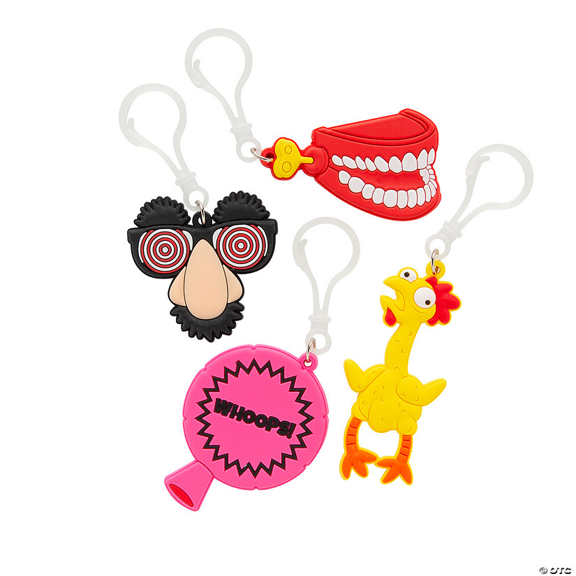 Classic Gags Backpack Clip Keychains - 12 Pc.