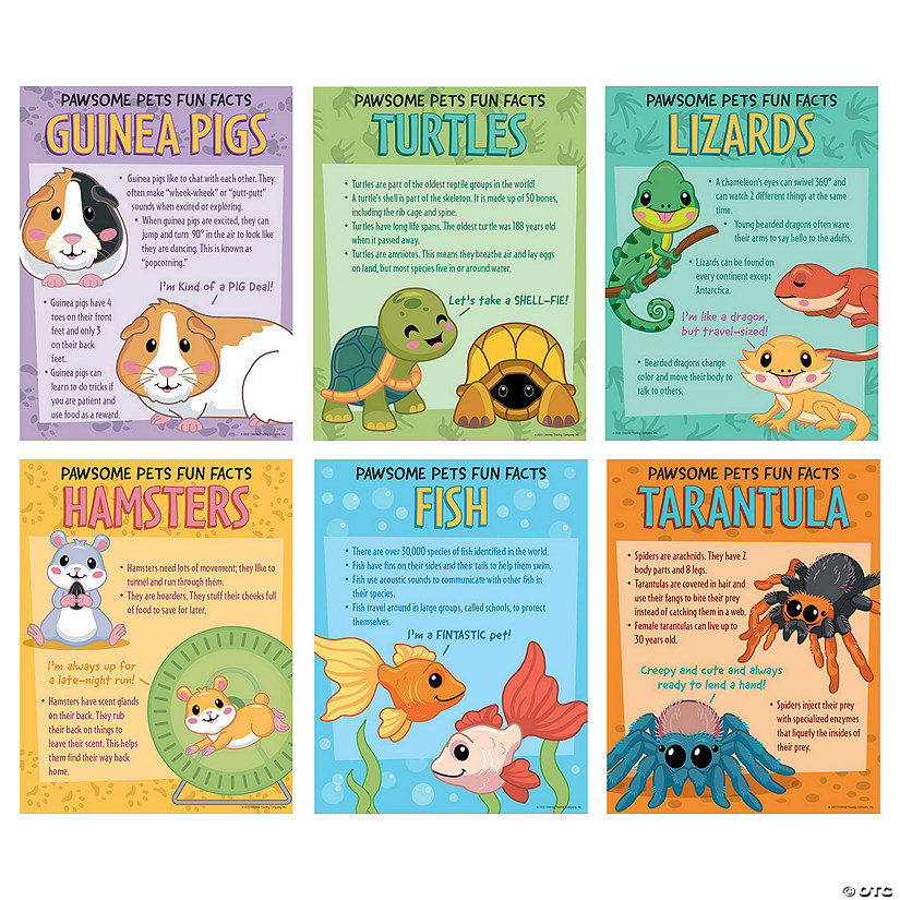 Classroom Pets Posters - 6 Pc. | Oriental Trading