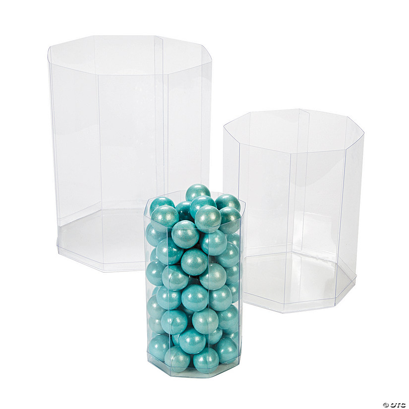 Clear Octagon Candy Containers - 6 Pc. | Oriental Trading