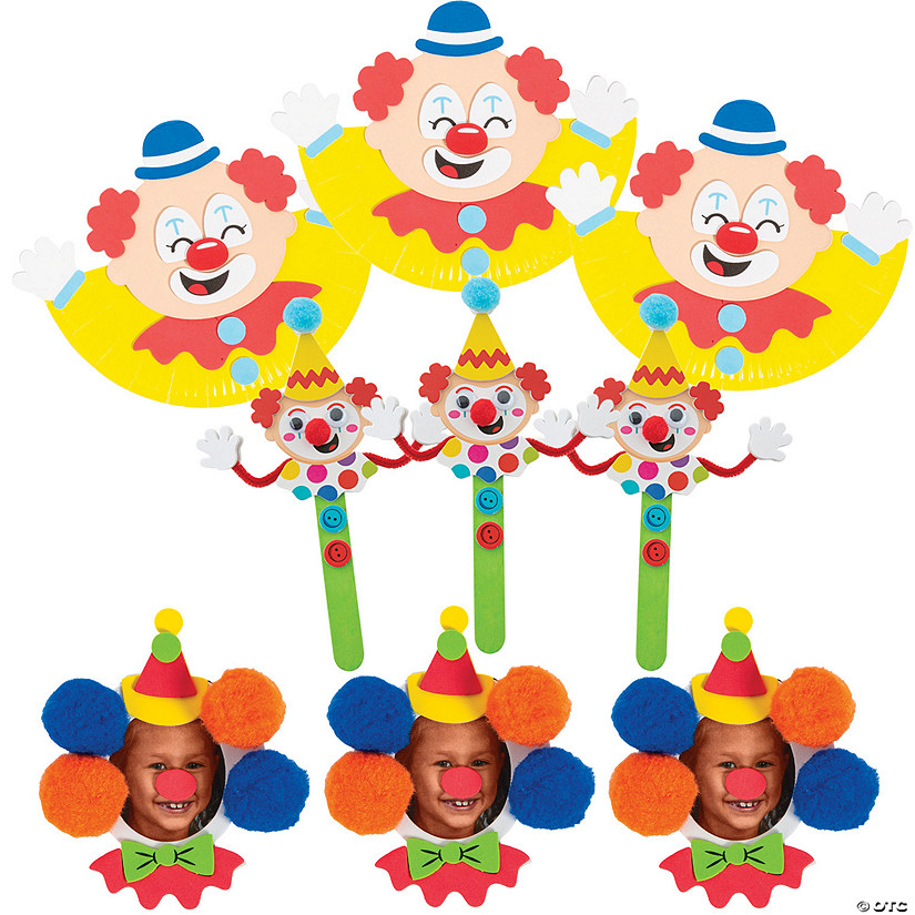 Clumsy Clown Craft Kit Assortment - Makes 36
