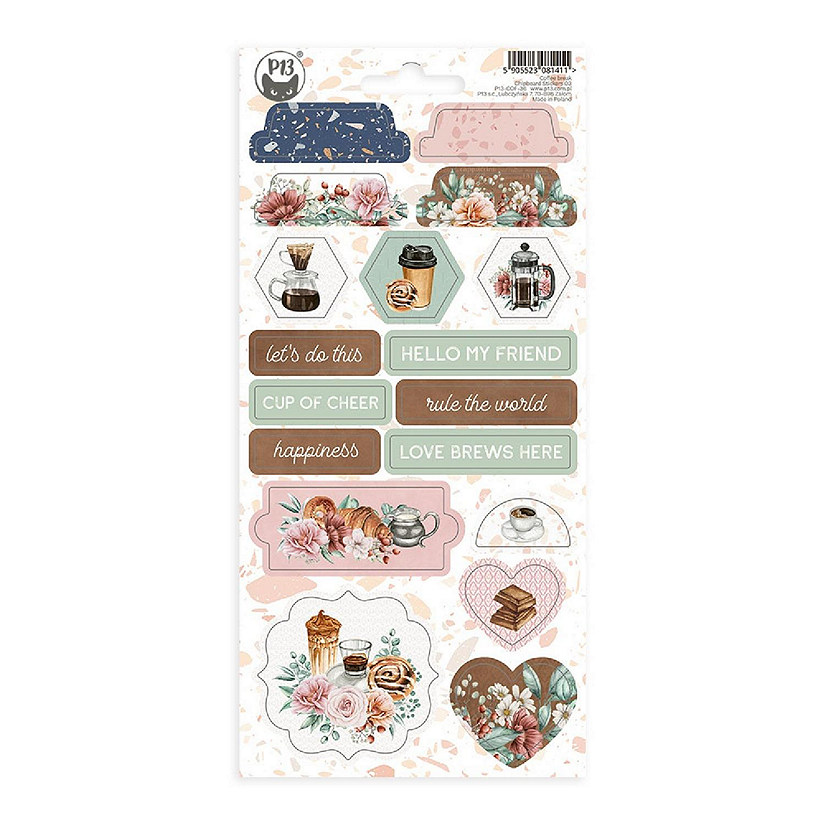 Coffee Break Chipboard Stickers 4.1"X8.7"-#03 | Oriental Trading