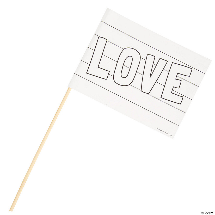 Color Your Own Pride Parade Flags - 12 Pc. | Oriental Trading
