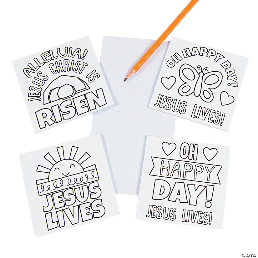 Color Your Own Religious Easter Notepads - 24 Pc. - Discontinued