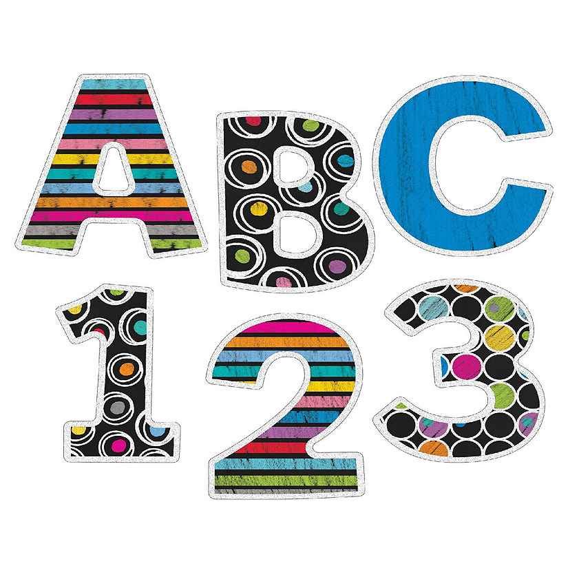 Colorful Chalkboard Bulletin Board Letters