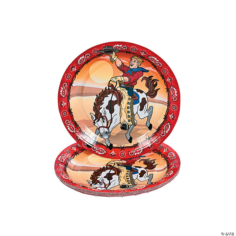 Cowboy Dessert Plates - 8 Ct. - Discontinued