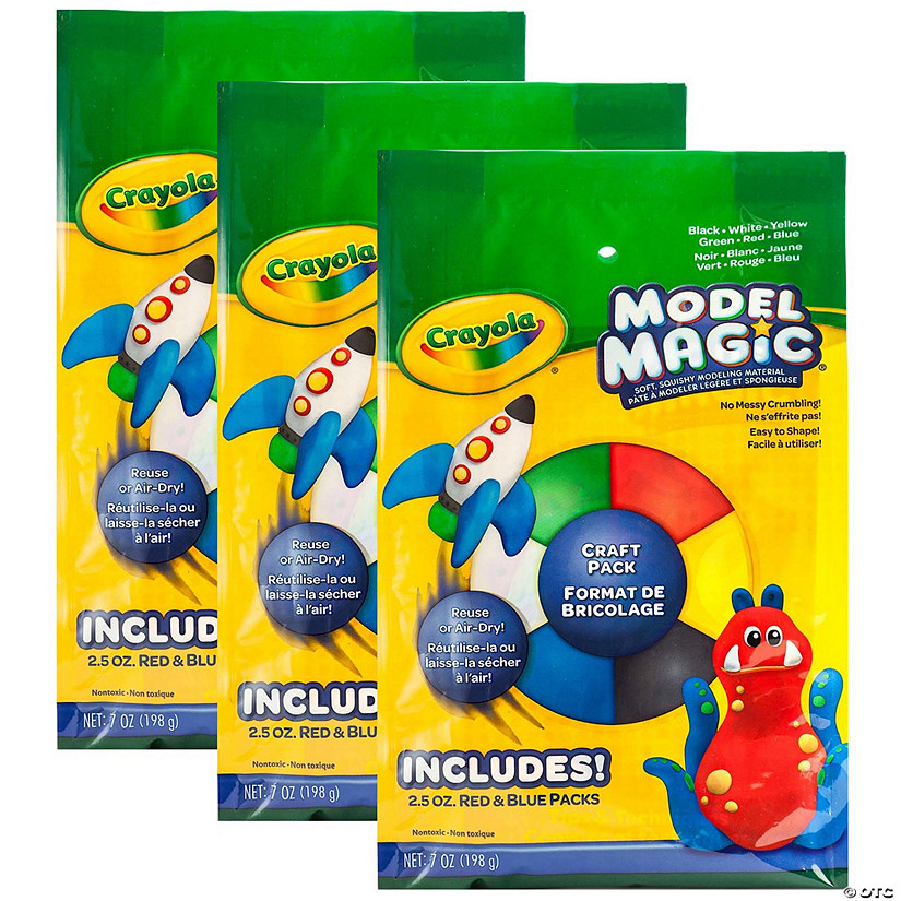 Crayola Model Magic Craft Pack, 6 Colors Per Pack, 3 Packs | Oriental ...