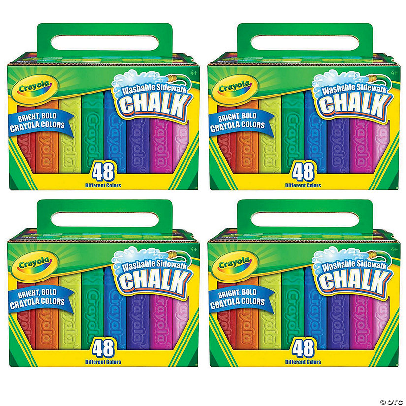 Crayola Washable Sidewalk Chalk, 48 Per Box, 4 Boxes | Oriental Trading Crayola Washable Sidewalk Chalk, 48 Per Box, 4 Boxes | Oriental Trading