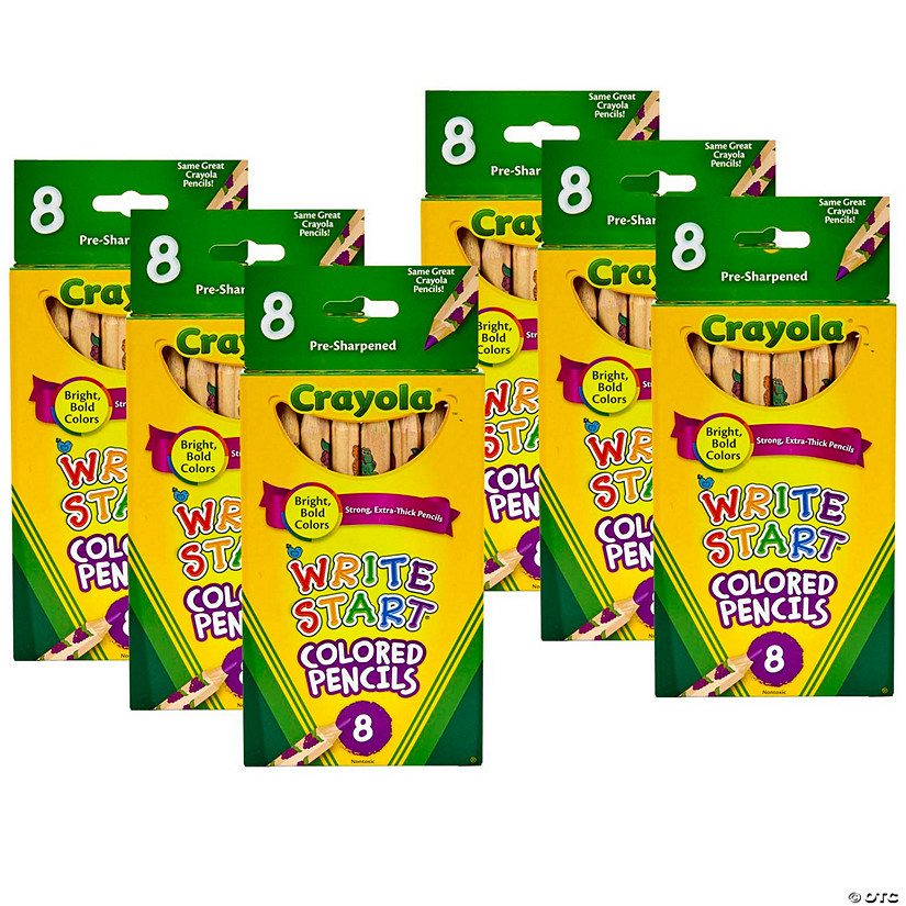 Crayola Write Start Colored Pencils, 8 Per Box, 6 Boxes | Oriental Trading