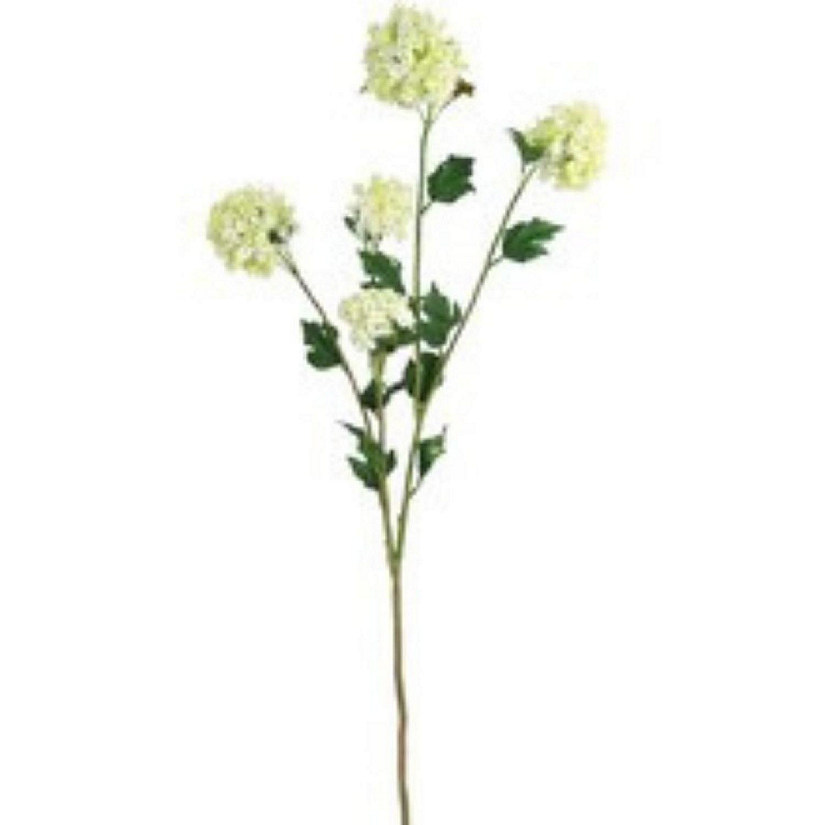 Cream Green Snowball Branch Spray | Oriental Trading