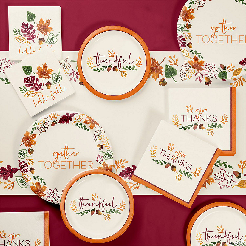 Creative Converting Fall Festivities Thanksgiving Tableware Set, Serves 8