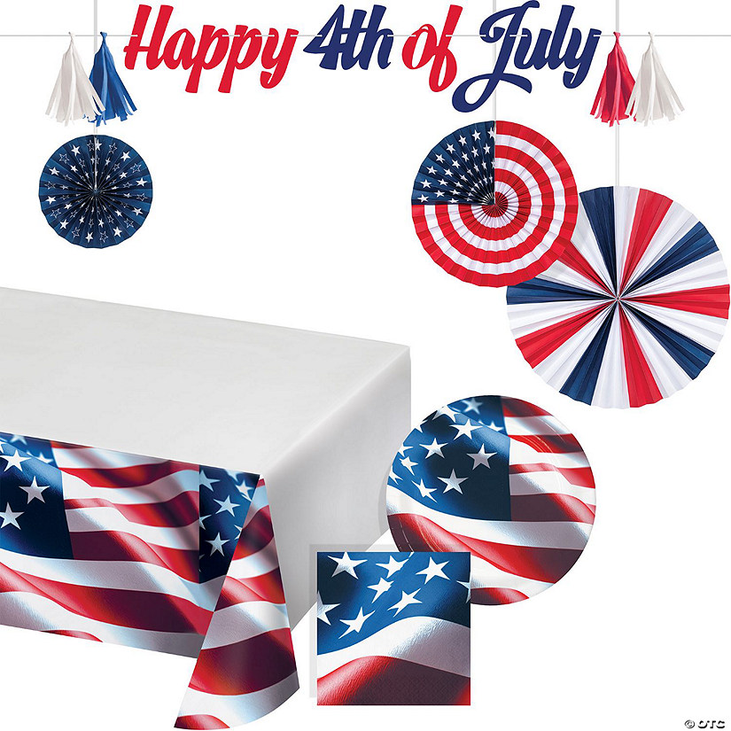 Creative Converting Freedom Flag Party Kit, Serves 8