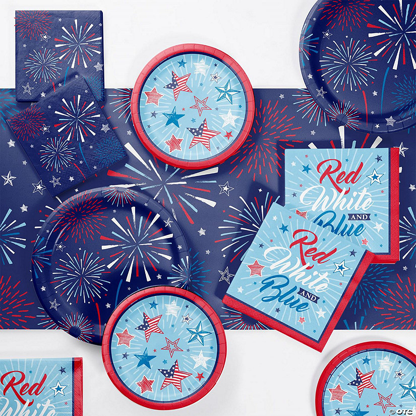 Creative Converting Patriotic Party Tableware Kit, Serves 8