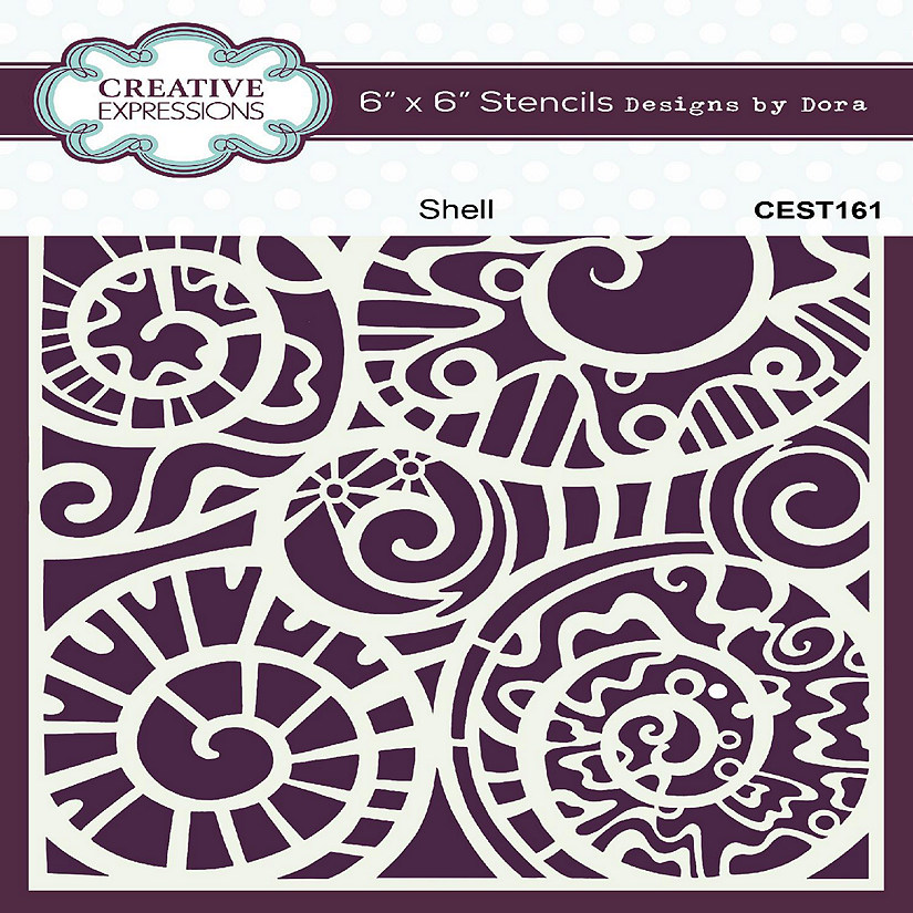 Creative Expressions Designs By Dora Stencil 6"X6"-Shell