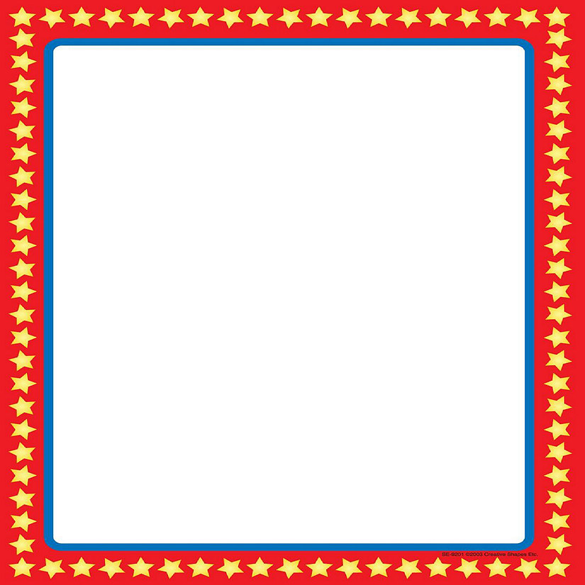 Creative Shapes Etc. - Designer Paper - Star Border (50 Sheet Package)