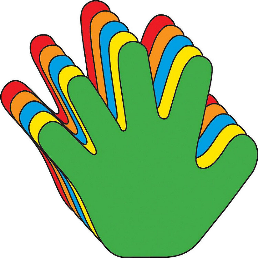 Creative Shapes Etc. - Hand Assorted Colors Creative Cut-outs- 3 ...