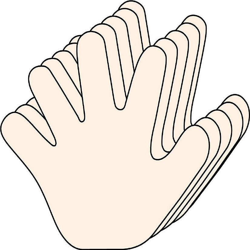 Creative Shapes Etc. - Hand Single Color Creative Cut-outs- 3”