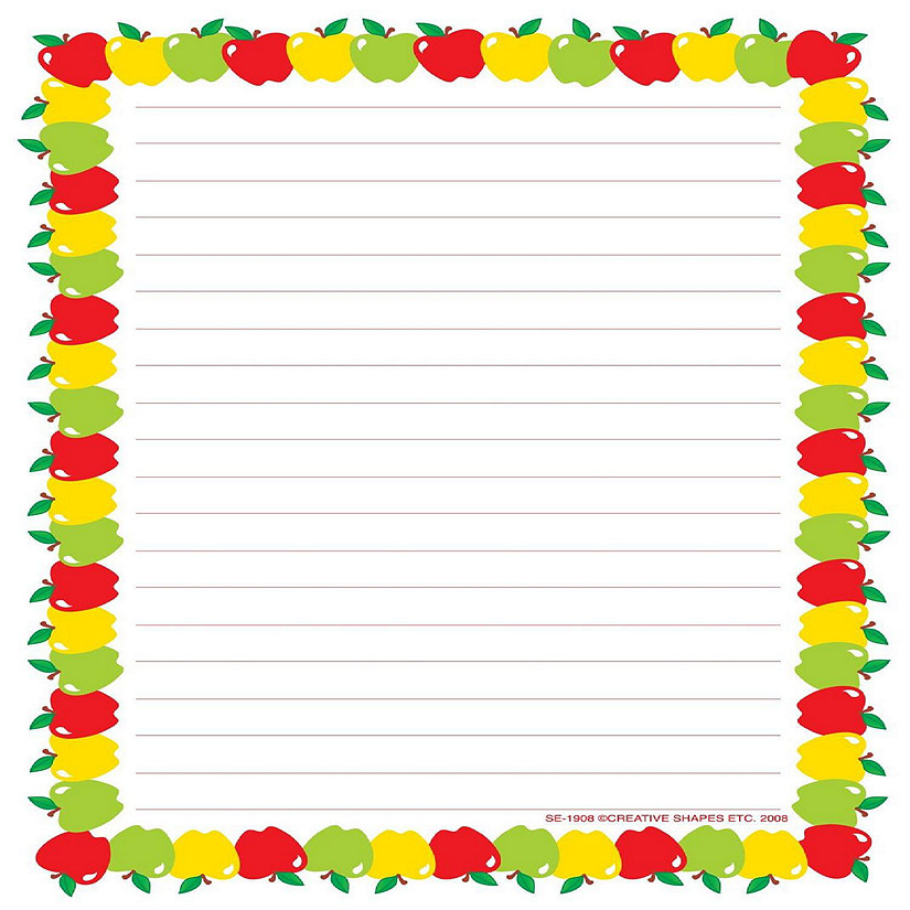 Creative Shapes Etc. - Large Notepad Apple/lined