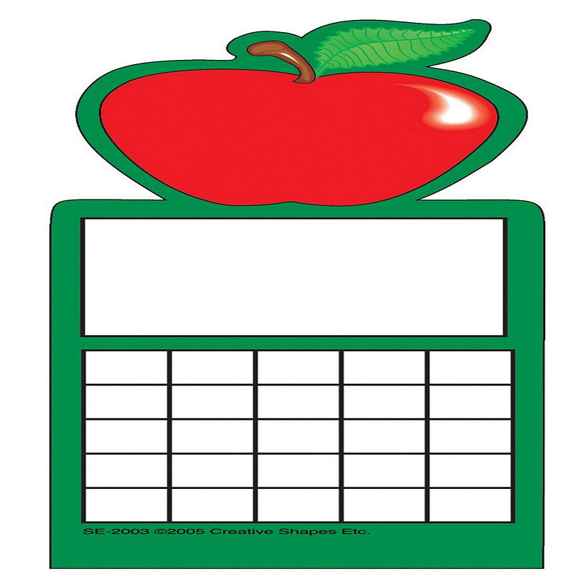 Creative Shapes Etc. - Personal Incentive Chart - Apple