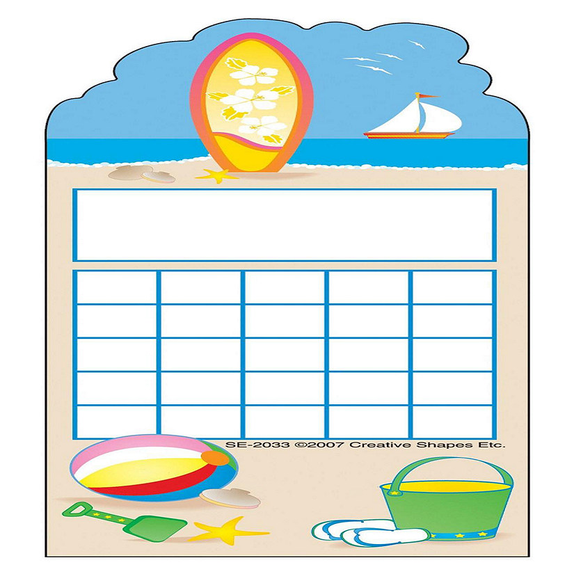 Creative Shapes Etc. - Personal Incentive Chart - Surf's Up