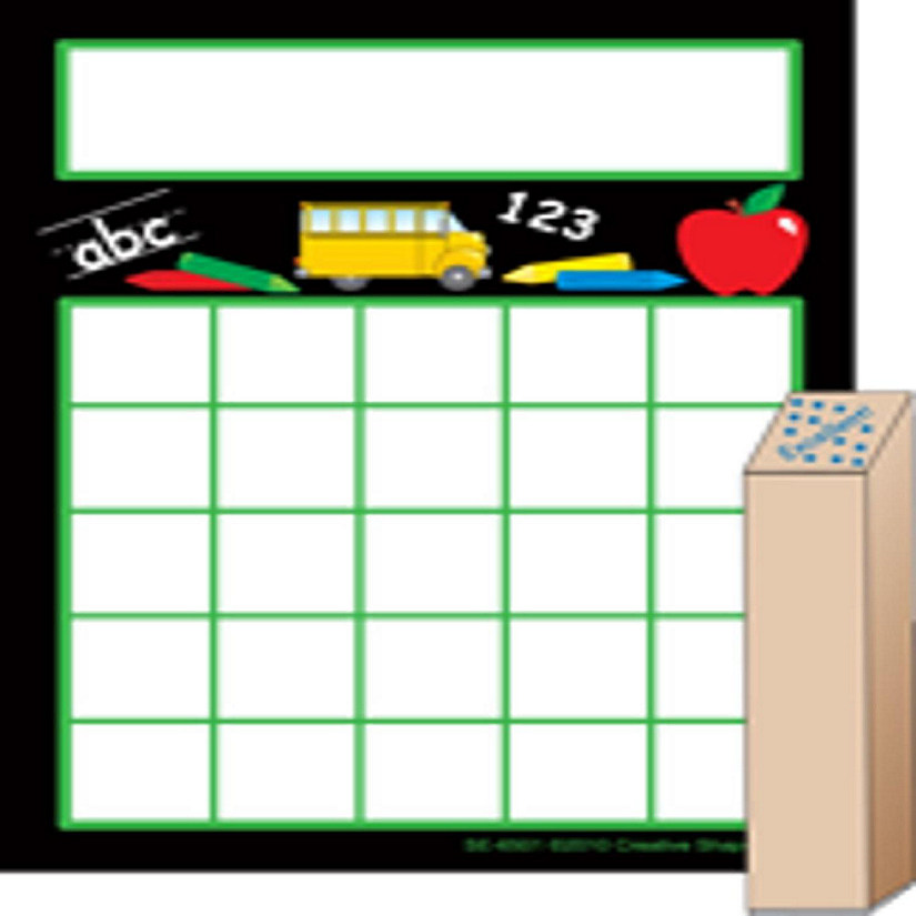 Creative Shapes Etc. - Progress Pad/ Stamps Set - School Days