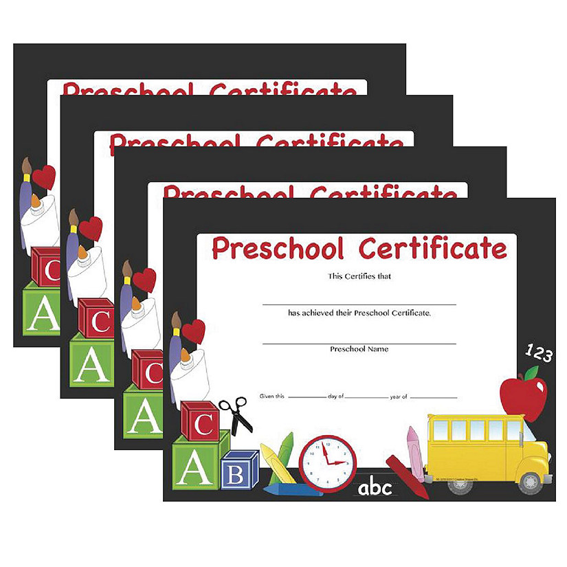 Creative Shapes Etc. - Recognition Certificate - Preschool Certificate ...
