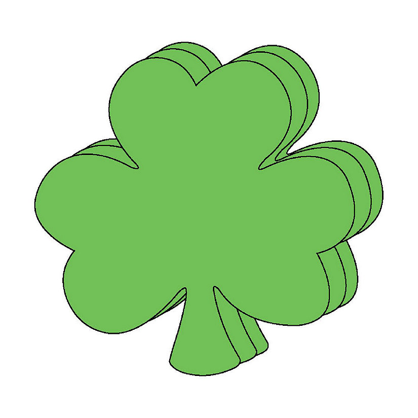 Creative Shapes Etc. - Single Color Bright Neon Small Cut-outs - Shamrock