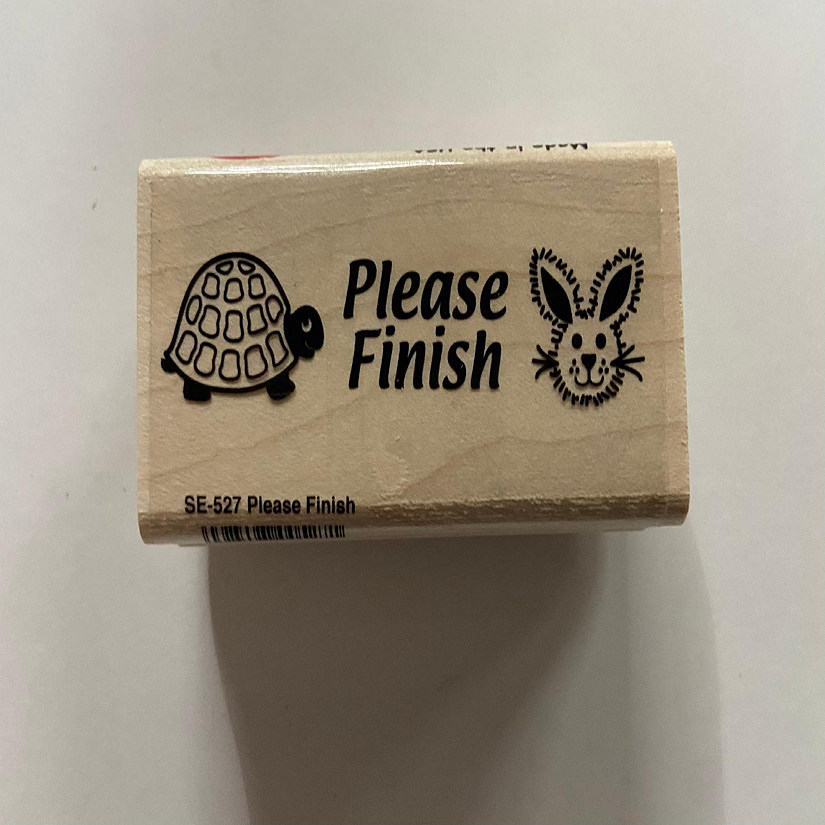 Creative Shapes Etc. - Teacher's Stamp - Please Finish | Oriental Trading