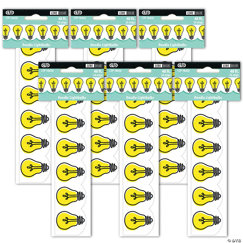 Creative Teaching Press Doodle Lightbulbs EZ Border, 48 Feet, 3 Packs