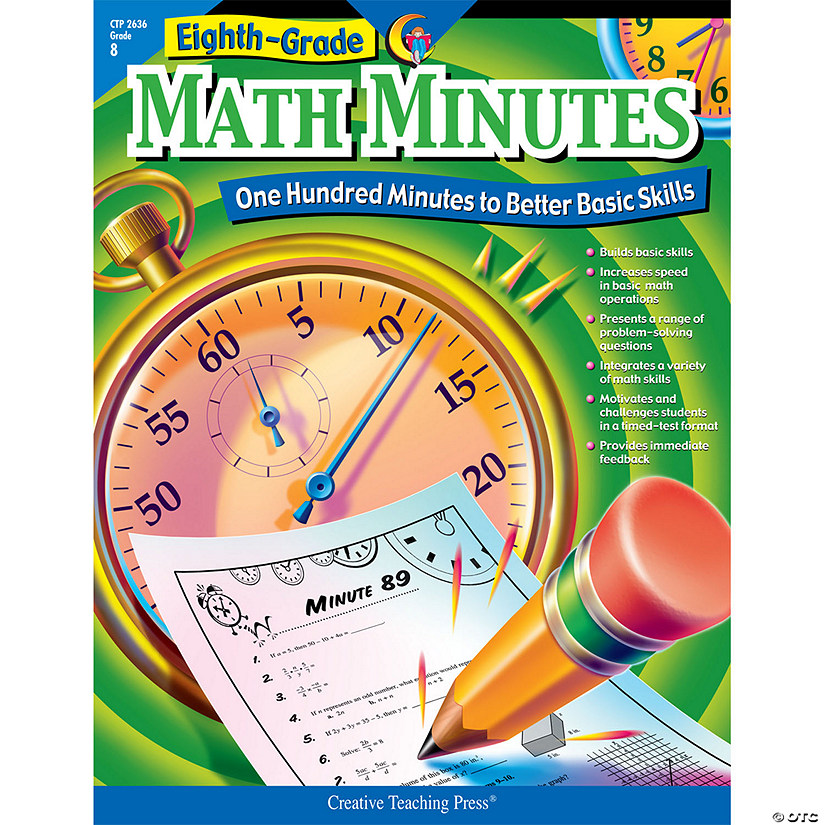 Creative Teaching Press Eighth-Grade Math Minutes Book