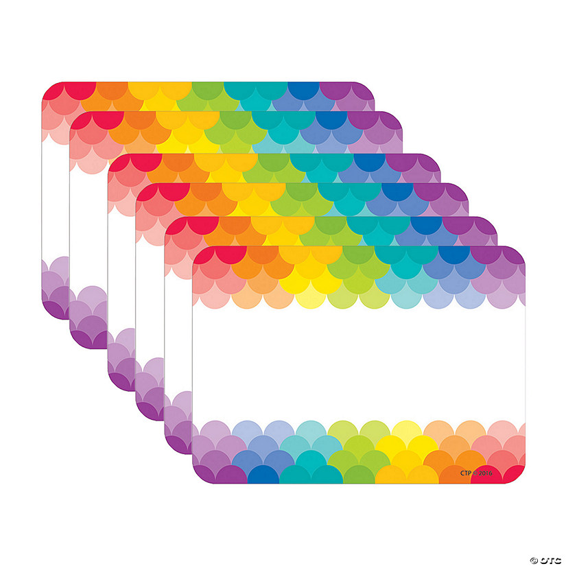 Creative Teaching Press Painted Palette Rainbow Scallops Name Tag ...
