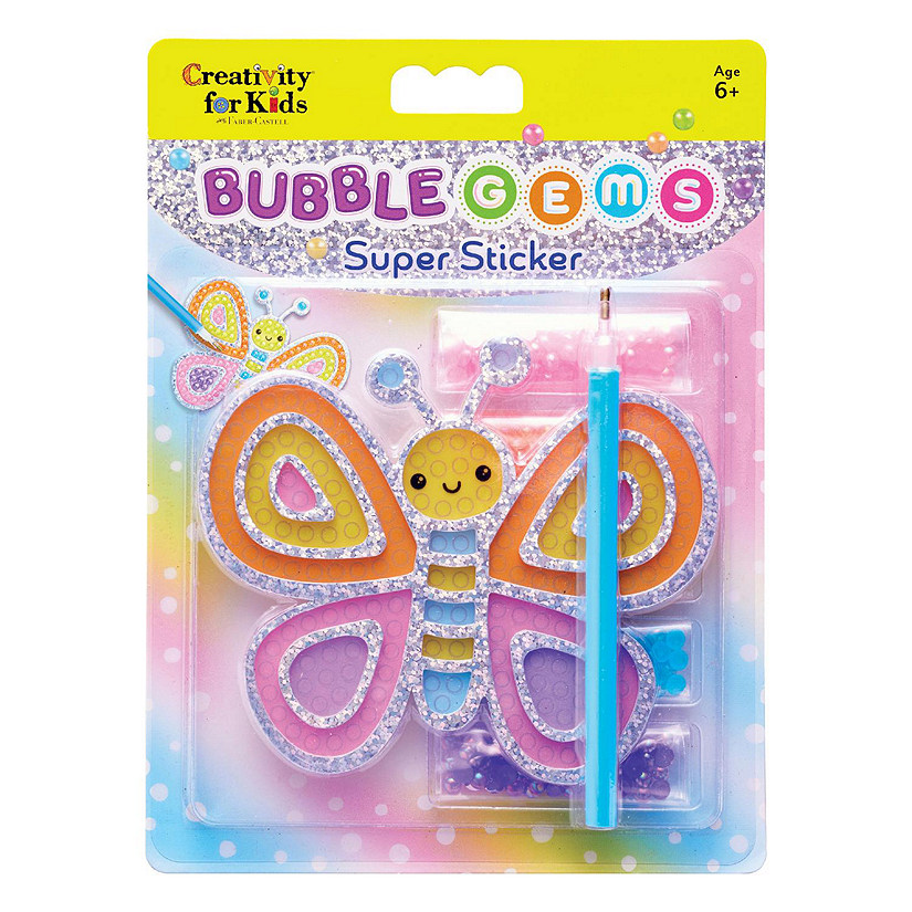 Creativity for Kids Bubble Gems(TM) Super Sticker Kit-Butterfly ...
