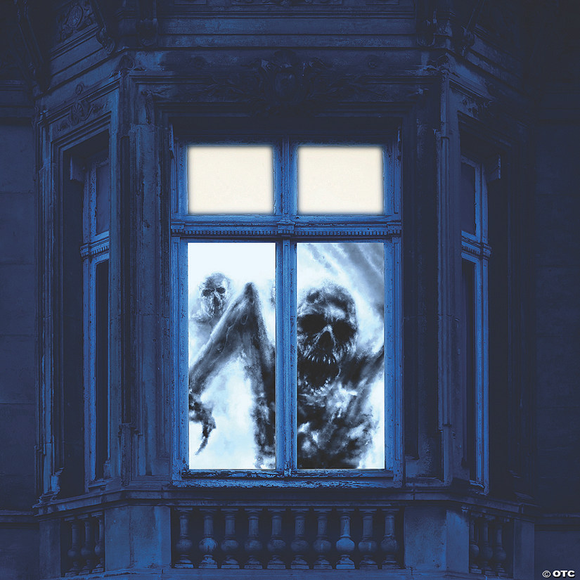 Creepy Zombie Window Backdrop Halloween Decoration - Discontinued