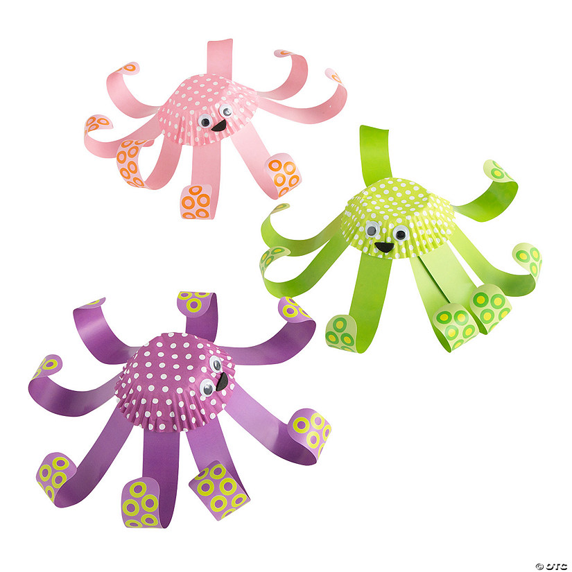 Cupcake Liner Octopus Craft Kit - Makes 12 | Oriental Trading
